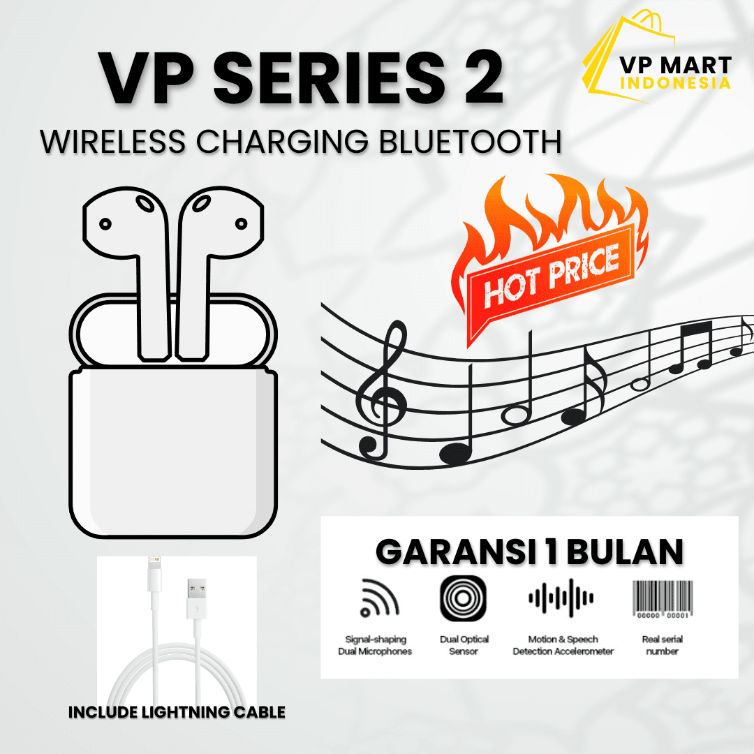 VP SERIES 2 WIRELESS CHARGING CASE TWS BLUETOOTH - Vape Pertama Indonesia